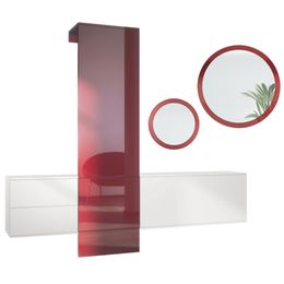 Vladon GARDEROBE DualVista Bordeaux Hochglanz