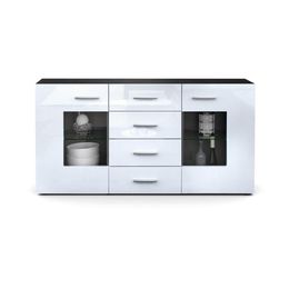 Vladon SIDEBOARD Noah Wei&szlig; Hochglanz