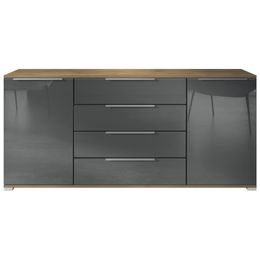 Vladon SIDEBOARD Linio Grau Hochglanz