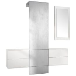 Vladon GARDEROBE Carlton Paneel in Beton Oxid Optik