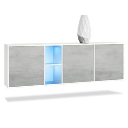 Vladon SIDEBOARD Cuba T&uuml;ren in Beton Oxid Optik