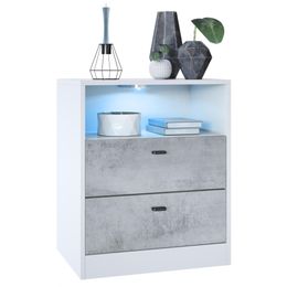 Vladon KOMMODE Pino Fronten in Beton Oxid Optik