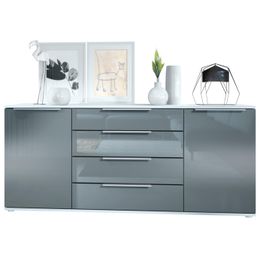 Vladon SIDEBOARD Porto Grau Hochglanz
