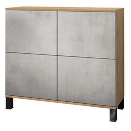 Vladon KOMMODE Rova Beton Oxid Optik