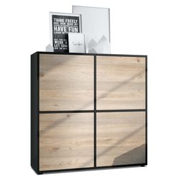 Vladon HIGHBOARD Cuba T&uuml;ren in Eiche Nordic