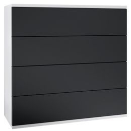 Vladon KOMMODE Pavos Schwarz matt