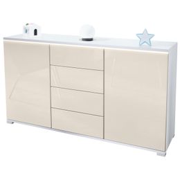 Vladon SIDEBOARD Faro Creme Hochglanz
