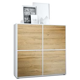 Vladon HIGHBOARD Cuba T&uuml;ren in Eiche Natur