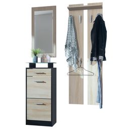 Vladon GARDEROBE Loret Front in Eiche s&auml;gerau