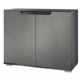 Vladon KOMMODE Sylt Beton Dunkel Optik