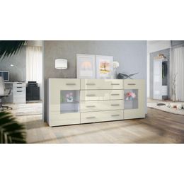 Vladon SIDEBOARD Noah Creme Hochglanz