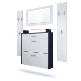 Vladon GARDEROBE Malea Fronten in Wei&szlig; matt