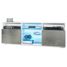 Vladon LOWBOARD Granada Front in Beton dunkel Optik