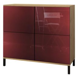 Vladon KOMMODE Rova Bordeaux Hochglanz