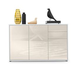 Vladon KOMMODE Ben Front in Creme Hochglanz