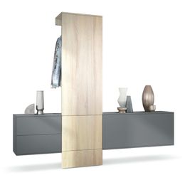 Vladon GARDEROBE Carlton Paneel in Eiche s&auml;gerau
