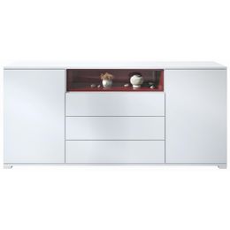 Vladon SIDEBOARD Skadu Bordeaux Hochglanz