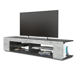 Vladon LOWBOARD Movie Front in Beton Oxid Optik