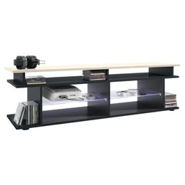 Vladon LOWBOARD Movie Platte des TV-Aufsatzes in Creme Hochglanz