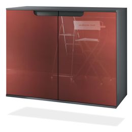 Vladon KOMMODE Sylt Bordeaux Hochglanz