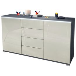 Vladon SIDEBOARD Faro Creme Hochglanz