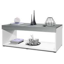 Vladon COUCHTISCH Pure Tischplatte und Blenden in Graphit seidenmatt