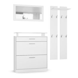 Vladon GARDEROBE Loret Front in Wei&szlig; matt