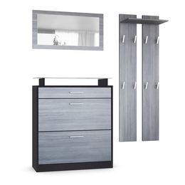 Vladon GARDEROBE Loret Front in Avola-Anthrazit