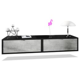 Vladon LOWBOARD Lana Fronten in Beton Oxid Optik
