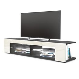 Vladon LOWBOARD Movie Front in Creme Hochglanz