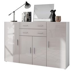 Vladon HIGHBOARD Aron Fronten in Sandgrau Hochglanz