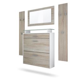 Vladon GARDEROBE Malea Front in Eiche s&auml;gerau