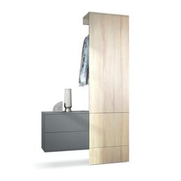 Vladon GARDEROBE Carlton Paneel in Eiche s&auml;gerau