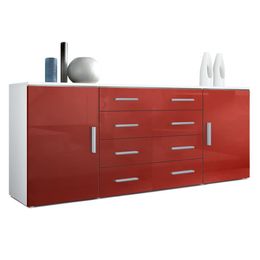 Vladon SIDEBOARD Verona Bordeaux Hochglanz