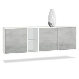 Vladon SIDEBOARD Cuba T&uuml;ren in Beton Oxid Optik