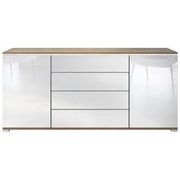 Vladon SIDEBOARD Faro Wei&szlig; Hochglanz