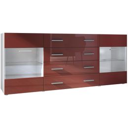 Vladon SIDEBOARD Carlos Bordeaux Hochglanz