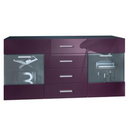 Vladon SIDEBOARD Carlos Brombeer Hochglanz