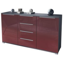 Vladon SIDEBOARD Linio Bordeaux Hochglanz