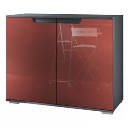 Vladon KOMMODE Sylt Bordeaux Hochglanz