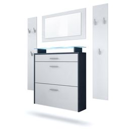 Vladon GARDEROBE Malea Fronten in Wei&szlig; matt