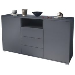 Vladon SIDEBOARD Skadu Schwarz matt