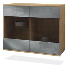 Vladon KOMMODE Bari Beton Dunkel Optik