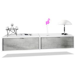 Vladon LOWBOARD Lana Fronten in Beton Oxid Optik