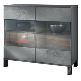 Vladon KOMMODE Bari Beton Dunkel Optik