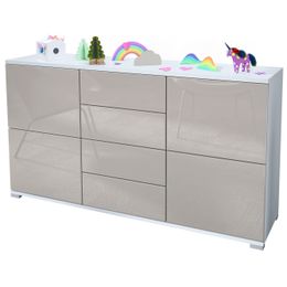 Vladon SIDEBOARD Rova Sandgrau Hochglanz