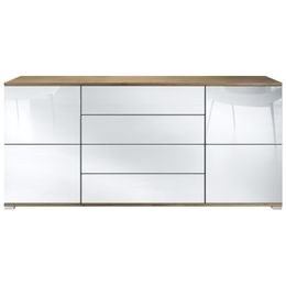 Vladon SIDEBOARD Rova Wei&szlig; Hochglanz