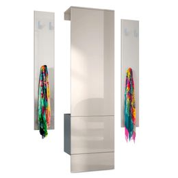 Vladon GARDEROBE Hollywood Sandgrau Hochglanz