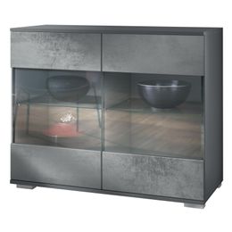 Vladon KOMMODE Bari Beton Dunkel Optik