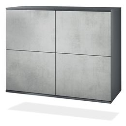 Vladon KOMMODE Rova Beton Oxid Optik